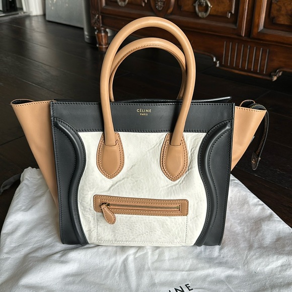 Celine | Bags | Celine Triple Color Mini Luggage Tote Bag | Poshmark